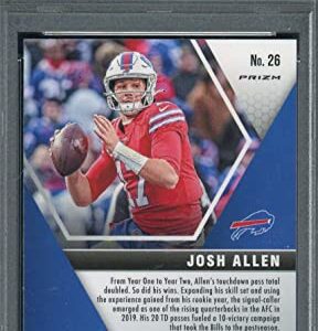 Josh Allen 2020 Panini Mosaic Silver Prizm Football Card #26 Graded PSA 10