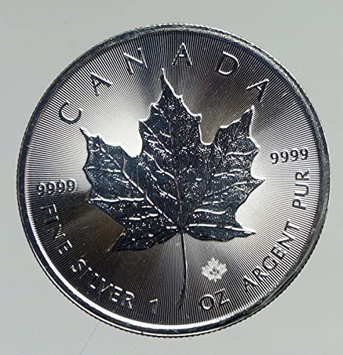 2021 CA 2021 CANADA UK Queen Elizabeth II MAPLE LEAF 1 OZ $5 Good Uncertified