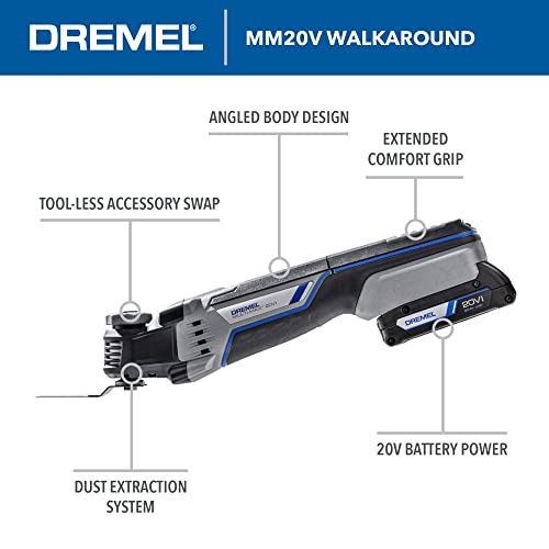 Dremel Multi-Max MM20V-01 Cordless Oscillating Tool Kit with (1) Battery