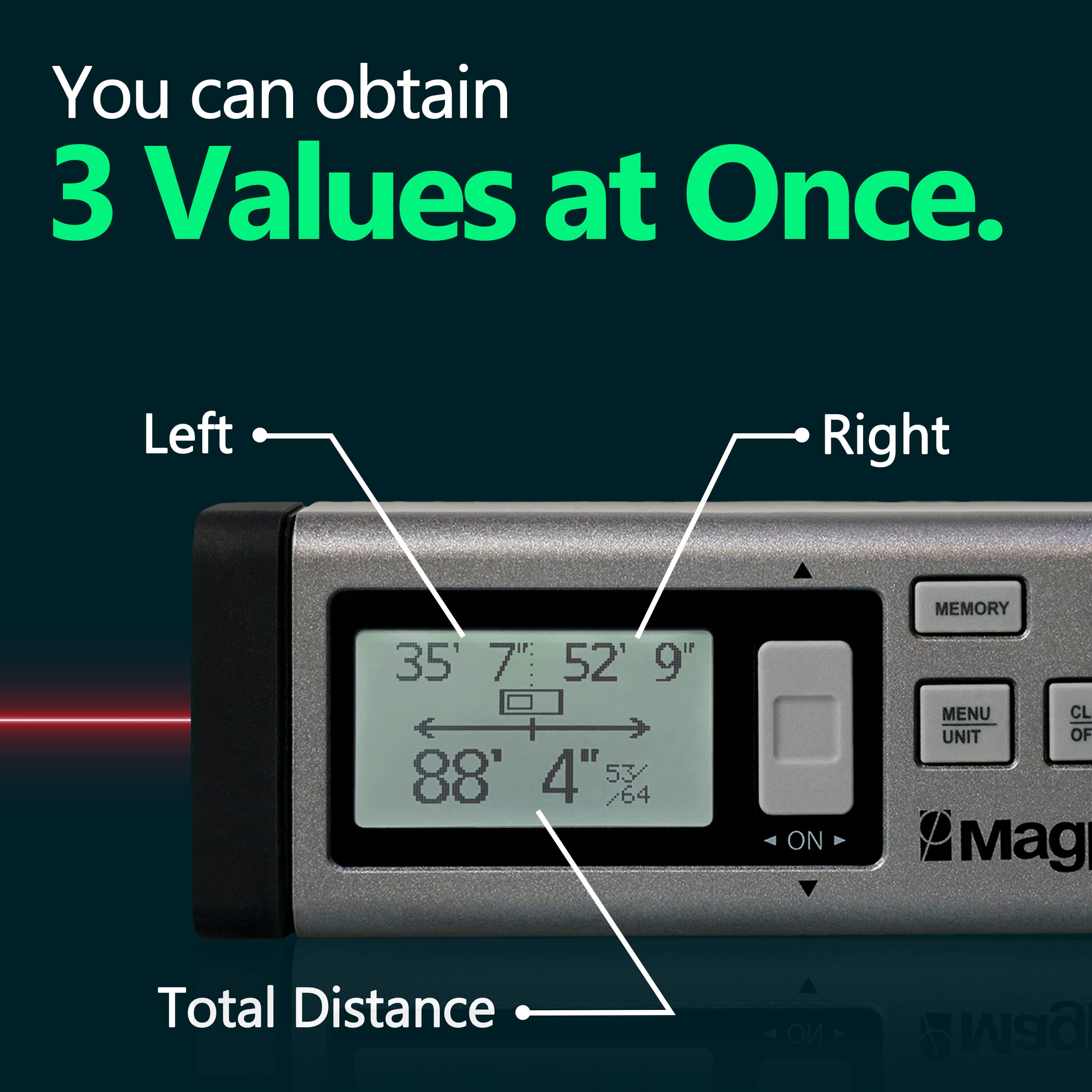 Magpie Bundle: VH-80 Dual Laser Distance Meter and 2 Professional Magnetic Laser Target Plates