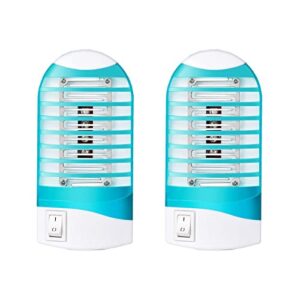 indoor bug zapper for home mosquito killer trap zapper, electric gnat fly trap zapper for house plug in bug killer light lamp eliminates flying pests 2 pack