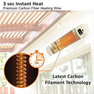 Luxeva Infrared Wall Patio Heater Waterproof Indoor Outdoor Radiant Heater 2500W Smart App Control