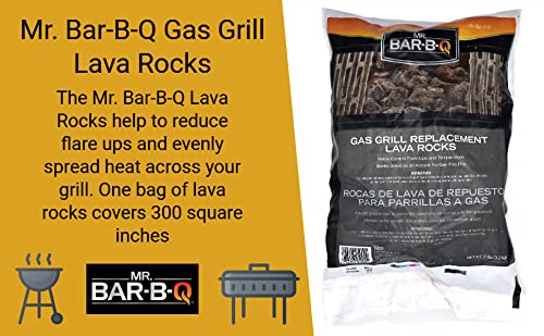 Natural Lava Rocks for Fire Pit | Lava Rocks for Gas Grills Charbroilers | Reduces Flare Ups | Even Heat Distribution | 7 Lb. Bag of Fire Pit Lava Rocks | 2 Pack