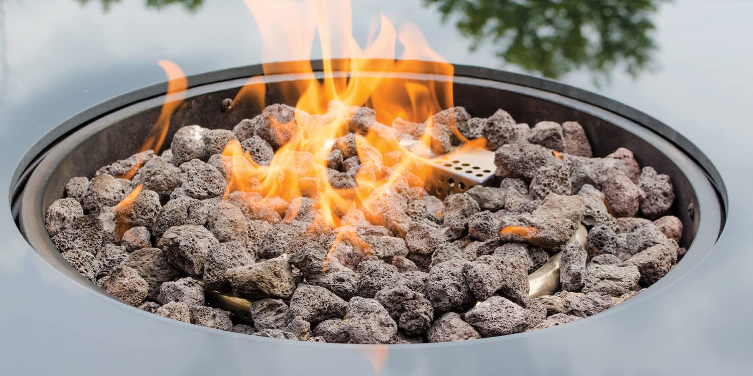 Natural Lava Rocks for Fire Pit | Lava Rocks for Gas Grills Charbroilers | Reduces Flare Ups | Even Heat Distribution | 7 Lb. Bag of Fire Pit Lava Rocks | 2 Pack