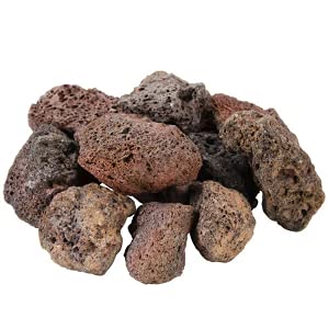 Natural Lava Rocks for Fire Pit | Lava Rocks for Gas Grills Charbroilers | Reduces Flare Ups | Even Heat Distribution | 7 Lb. Bag of Fire Pit Lava Rocks | 2 Pack