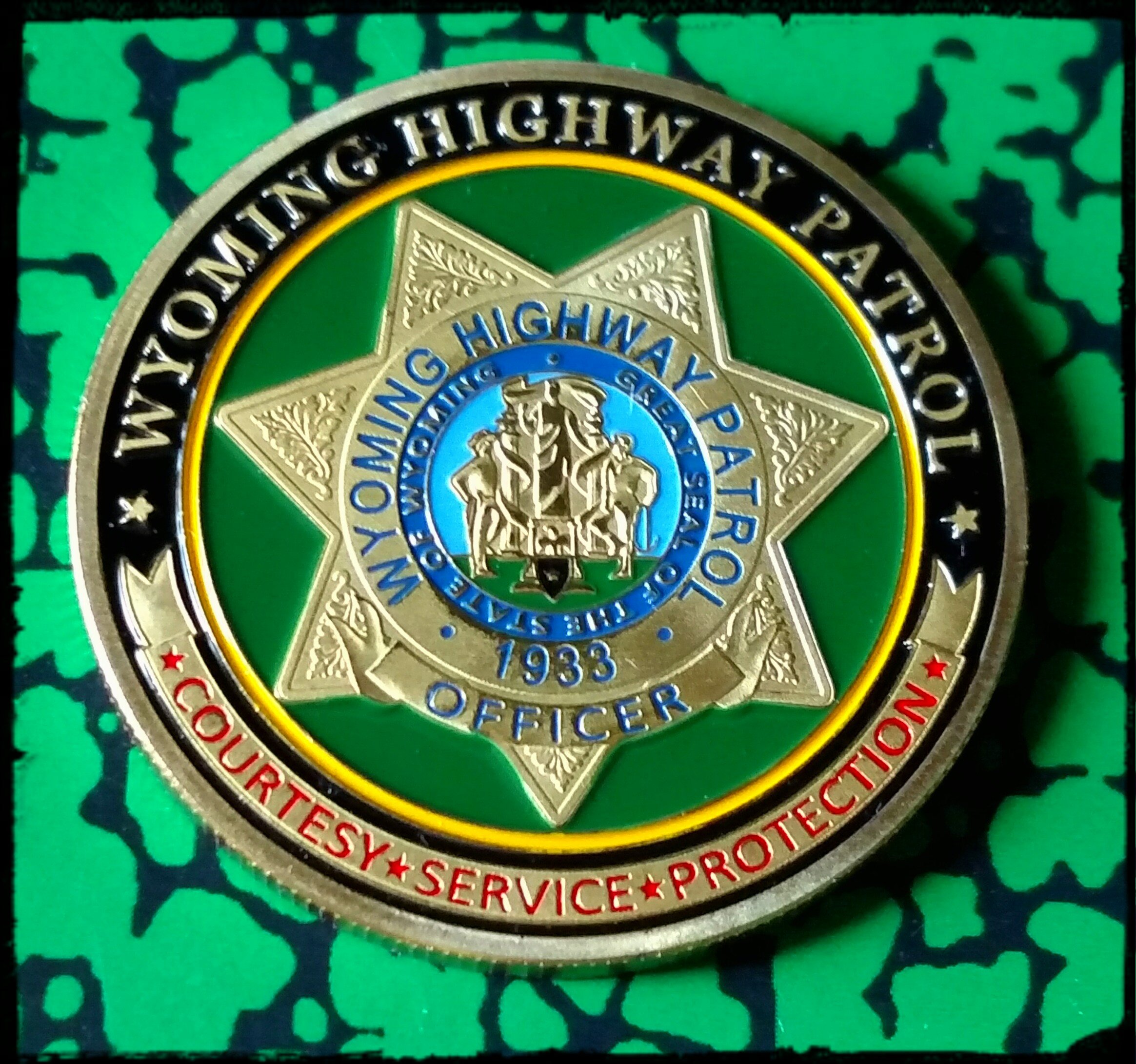 Wyoming State Police Law Enforcement Challenge Honor Coin