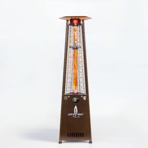 lava heat italia lite kd a-line patio heater triangle commercial flame natural gas heritage bronze 56000 btu al8mgbk-22