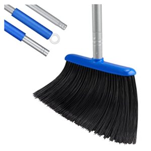 outdoor broom for floor cleaning, lalafancy 48" heavy-duty commercial broom for sweeping concrete patio courtyard garage decks sidewalks home kitchen backyard