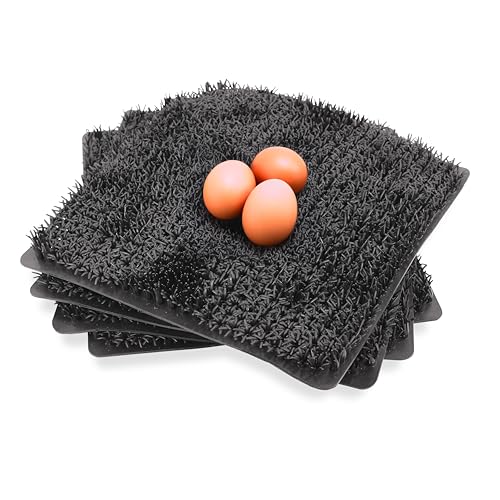 NEVRY Chicken Nesting Box Pads - 4 Pack - Soft & Washable Chicken Nesting Pads - Reusable Forgiving Rubber Material - Chicken Bedding for Coop