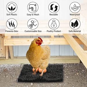 NEVRY Chicken Nesting Box Pads - 4 Pack - Soft & Washable Chicken Nesting Pads - Reusable Forgiving Rubber Material - Chicken Bedding for Coop