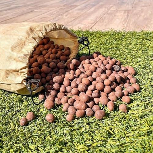 PGN Clay Pebbles for Hydroponic Growing - 10 Liters (4 Pounds) - Organic Expanded Clay Balls for Plants - PH Neutral Leca for Plants - Aquaponics and Hydroponics Supplies in a Resealable Storage Bag