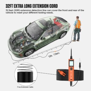 CMTOOL Automotive Circuit Tester 0-65V LED Test Light Probe Tester 6V 12V 24V Car Power Circuit Probe Kit Short Finder Master Kit AC DC Voltage Resistance Diode Electrical System Test Diagnostic Tool