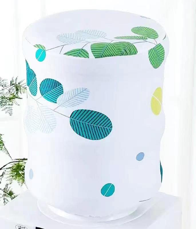 Water Dispenser Barrel Dust Cover Fabric Water Cooler Dust Proof Covers Decoration, Reusable Anti-dust Cover for Water Dispenser Bucket Protector for Standard 5 Gallons In Home, Office.[PLANT], White