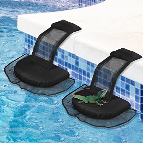 MorTime 2 Pack Animal Saving Escape Ramp, Swimming Pool Floating Animal Saver Rescue Tool for Outdoor Critter Frog Chipmunk