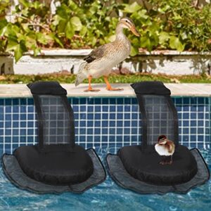 MorTime 2 Pack Animal Saving Escape Ramp, Swimming Pool Floating Animal Saver Rescue Tool for Outdoor Critter Frog Chipmunk