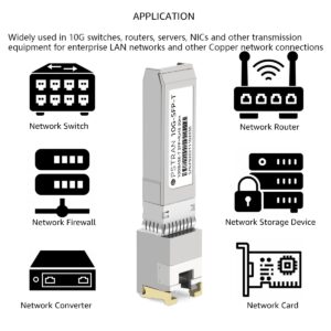 OPSTRAN 10GBASE-T SFP+ to RJ45 Copper Transceiver Module Compatible for Ubiquiti Unifi Ufiber UF-RJ45-10G Netgear AXM765 10G SFP+ 30m Cat6a/7 4 Pack