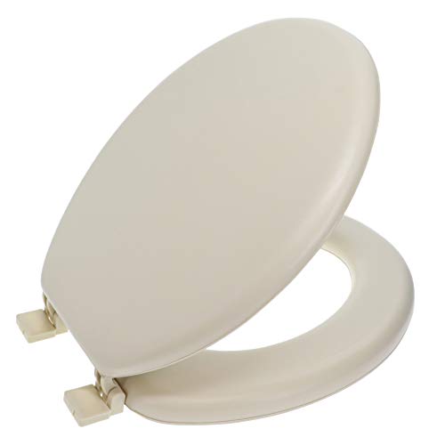 Ginsey Home Solutions Champagne Elongated Soft Cushioned Toilet Seat 80231,Off-White