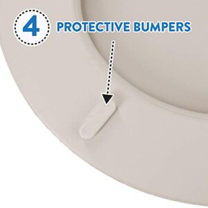 Ginsey Home Solutions Champagne Elongated Soft Cushioned Toilet Seat 80231,Off-White