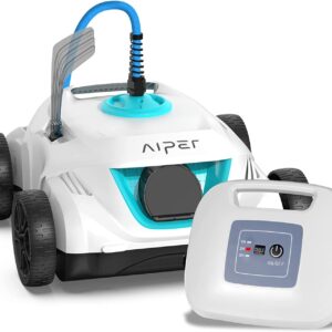 AIPER Automatic Pool Cleaner, Robotic Pool Vacuum for Above Ground Pools with 33ft Swivel Floating Cable- Orca 800 Mate, White