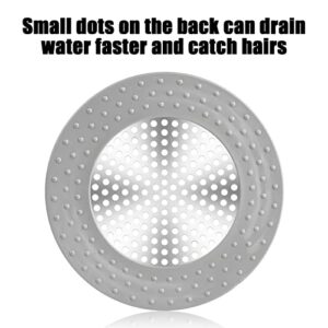 Shower Drain Hair Catcher/Shower Drain Cover/Tub Drain Hair Catcher, Stainless Steel Silicone Shower Hair Catcher for Bathtub Drain, Shower Drain Hair Trap Hair Stopper Shower Accessories