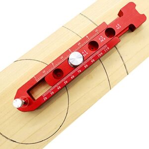 cdiytool adjustable aluminum alloy woodworking marking gauge compass scriber round drawing circle ruler adjustable precision drawing supplies measurement tools