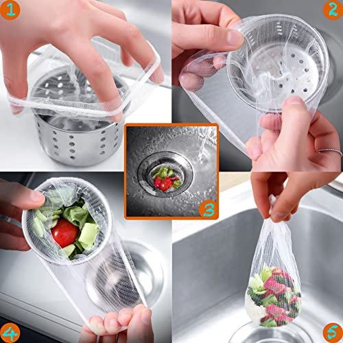 500 Pcs Disposable Kitchen Sink Strainer Filter Bags, Five Month Supply, Mother's Day Women's Day Gift