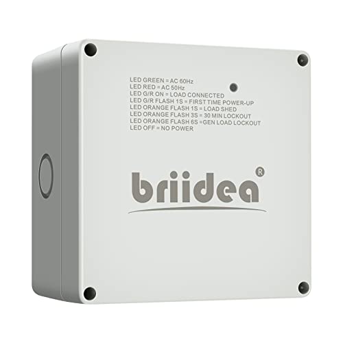 50 Amp Smart Management Module (SMM), Briidea Load Management Device to Protect Generator from Overload, Gray