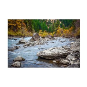 trademark fine art 'rocky river' canvas art by michael broom