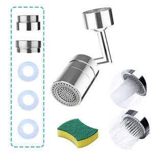 xuerzat 720 degree swivelkitchen faucet aerator ，universal anti - splash sink attachment 2 modes faucet extender,for athroom face washing, gargle & eye flush adapter