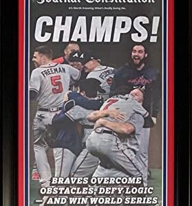 Atlanta Journal Constitution 2021 World Series CHAMPS Braves Baseball Original 14x26 Framed Newspaper Get The AUTHENTIC Version!