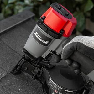 XtremepowerUS Coil Siding Roofing Nailer, Pneumatic Roofing Nails from 7/8" up to 1-3/4", 16 Degree Magazine Patio Roofing Nail Gun