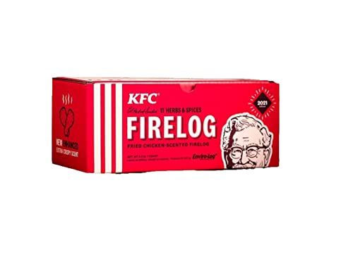 Enviro-Log KFC Fire Log - 2021 Version, 11 Herbs & Spices Fire Starter Log 4.3 Lbs for Christmas 2021 KFCLog1