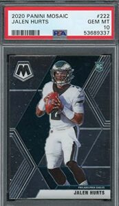 jalen hurts 2020 panini mosaic football rookie card #222 graded psa 10