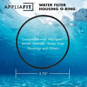 AppliaFit O-Rings Compatible with Whirlpool WHKF-DWHBB, WHKF-C9 and American Plumber W10-PR, W10-OR Water Filter Housings (6-Pack)