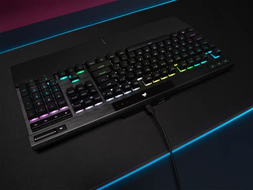 Corsair K70 RGB PRO Wired Mechanical Gaming Keyboard (CHERRY MX RGB Speed Switches: Linear and Rapid, 8,000Hz Hyper-Polling, PBT DOUBLE-SHOT PRO Keycaps, Soft-Touch Palm Rest) QWERTY, NA - Black