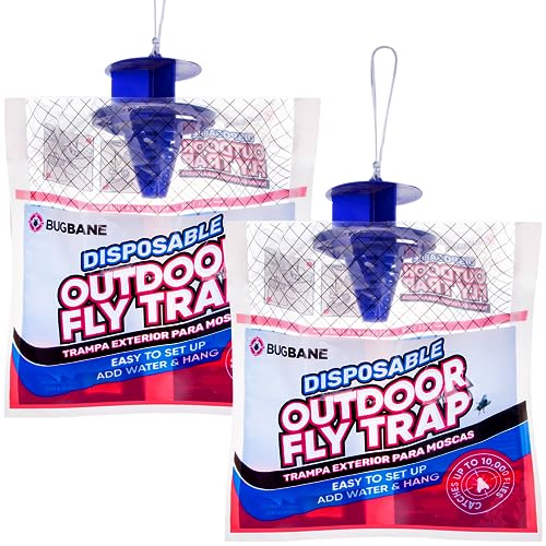 Fly Traps Outdoor Fly Traps. 2 Natural Pre-Baited Fly Bags . Fly Trap Bag Fly Catchers Outdoors. Stable Horse Ranch Fly Trap. Disposable Fly Traps Outdoor Hanging Fly Killer