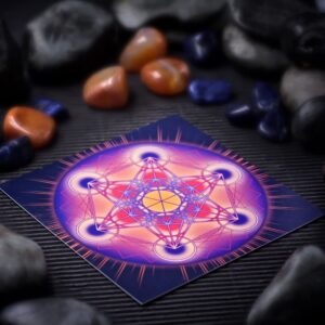 Metatron's Cube - Five Inch Mini Color Grid Card - 4 Color Printed