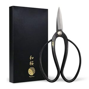 wazakura yasugi steel made in japan traditional bonsai scissors 7 inch (180 mm), pruning shears, japanese gardening tools - yasugi steel traditional bonsai scissors