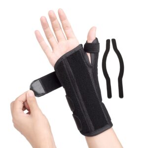 fibee thumb spica splint & wrist brace, de quervain’s tenosynovitis splint, carpal tunnel wrist brace with thumb stabilizer, trigger thumb splint for tendonitis, arthritis, sprains, fits men & women