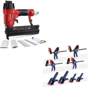 workpro pneumatic brad nailer+workpro 8-piece clamp set for woodworking