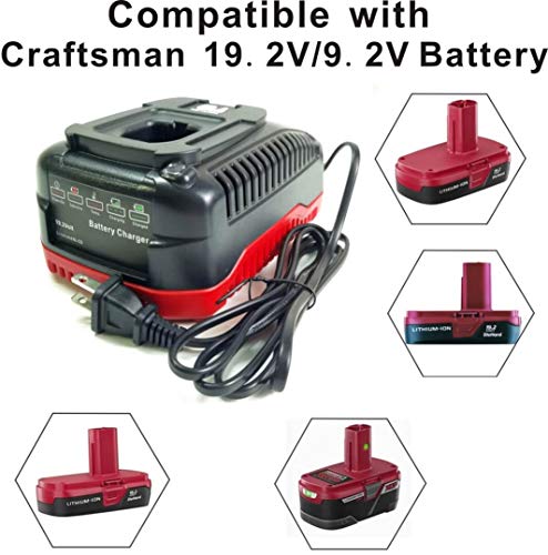 Anoitd 9.6V 19.2V Replacement Craftsman C3 Battery Charger, Replace Craftsman Ni-Cd & Lithium-Ion Charger XCP 315.CH2045, CH2021, 140152001, 315.CH2021,CH2045,17311, 315.CH2030.140152004