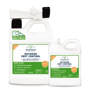 wondercide - mosquito yard spray refill starter kit - insect killer and repellent - powered by natural essential oils - lawn treatment for pest control - 32 oz ready to use and 16 oz concentrate