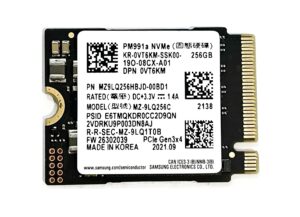 oem samsung 256gb m.2 pci-e nvme ssd internal solid state drive 30mm 2230 form factor m key steam deck