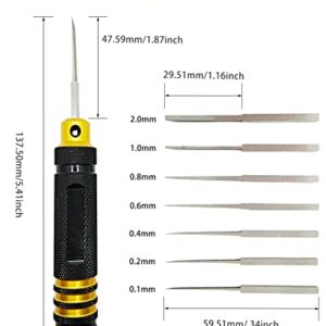 HOPLEX Model Chisel with 0.1/0.2/0.4/0.6/0.8/1.0/2.0mm Blade Resin Carved Scribe line Modeling Scriber