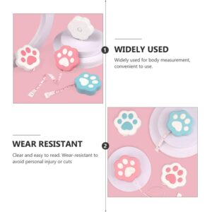 DOITOOL1pc Cartoon Cat Paw Modeling Tape Measure Portable Small Tape Measure Tool Practical Tools