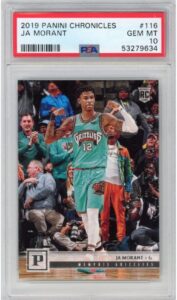 graded 2019-20 panini chronicles ja morant #116 young dolph rookie rc basketball card psa 10 gem mint