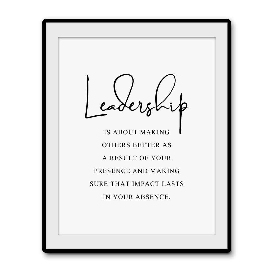 Leadership Print Office Wall Decor Retirement Gift Business Inspirational Print Gift for Good Leader Boss Gift Boss Office Gift - 8x10 inch No Frame