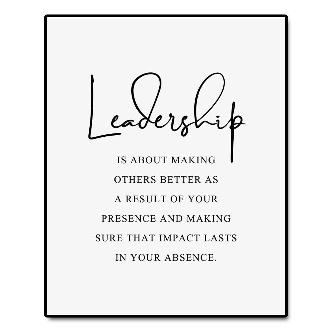 Leadership Print Office Wall Decor Retirement Gift Business Inspirational Print Gift for Good Leader Boss Gift Boss Office Gift - 8x10 inch No Frame