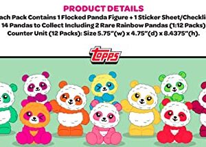 3 PACKS: 2021 Topps 'I Love Fuzzy Pandas' Cute Figures (1 figure & 1 sticker/pk)