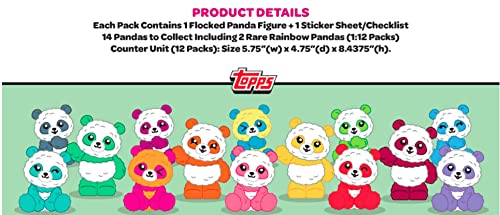 3 PACKS: 2021 Topps 'I Love Fuzzy Pandas' Cute Figures (1 figure & 1 sticker/pk)